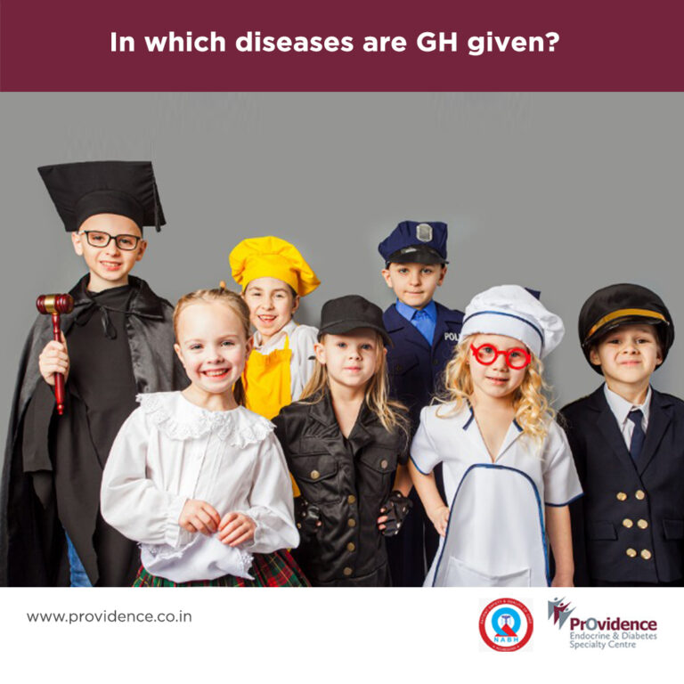 In which diseases are Growth Hormone (GH) given?